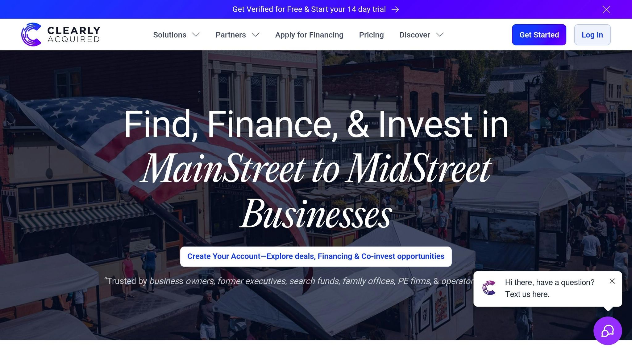 ClearlyAcquired — Buy, Sell & Finance Small Businesses